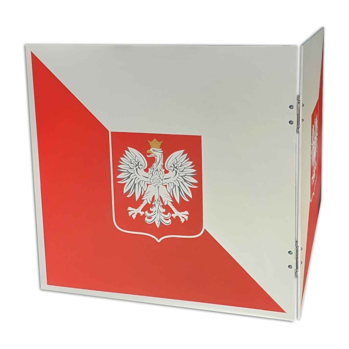 Nablatowy Składany parawan wyborczy typu książka PCV 2 x 60x60cm