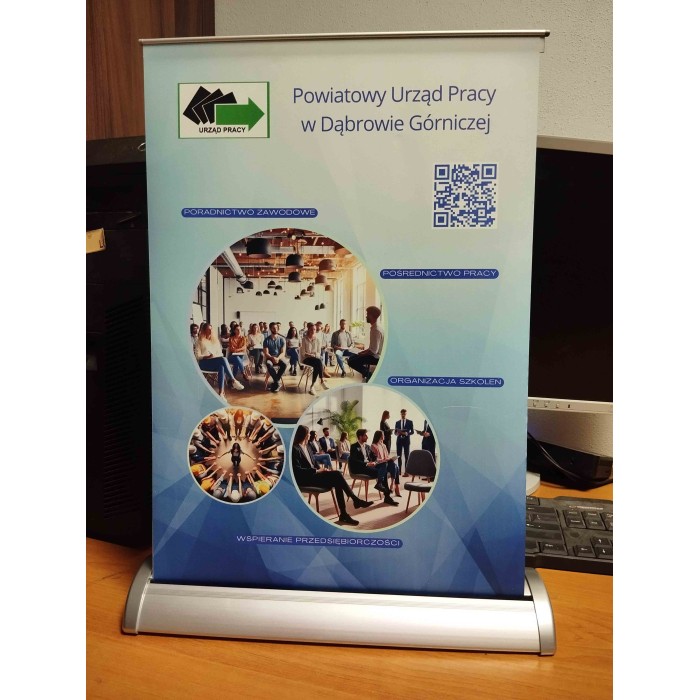 ROLL-UP REKLAMOWY STOJAK MINI Reklama na biurko